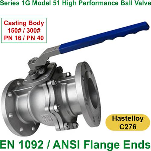 Hastelloy C276 Vanne à boisseau sphérique à bride, EN 2.4819 Vanne à boisseau sphérique à bride ...